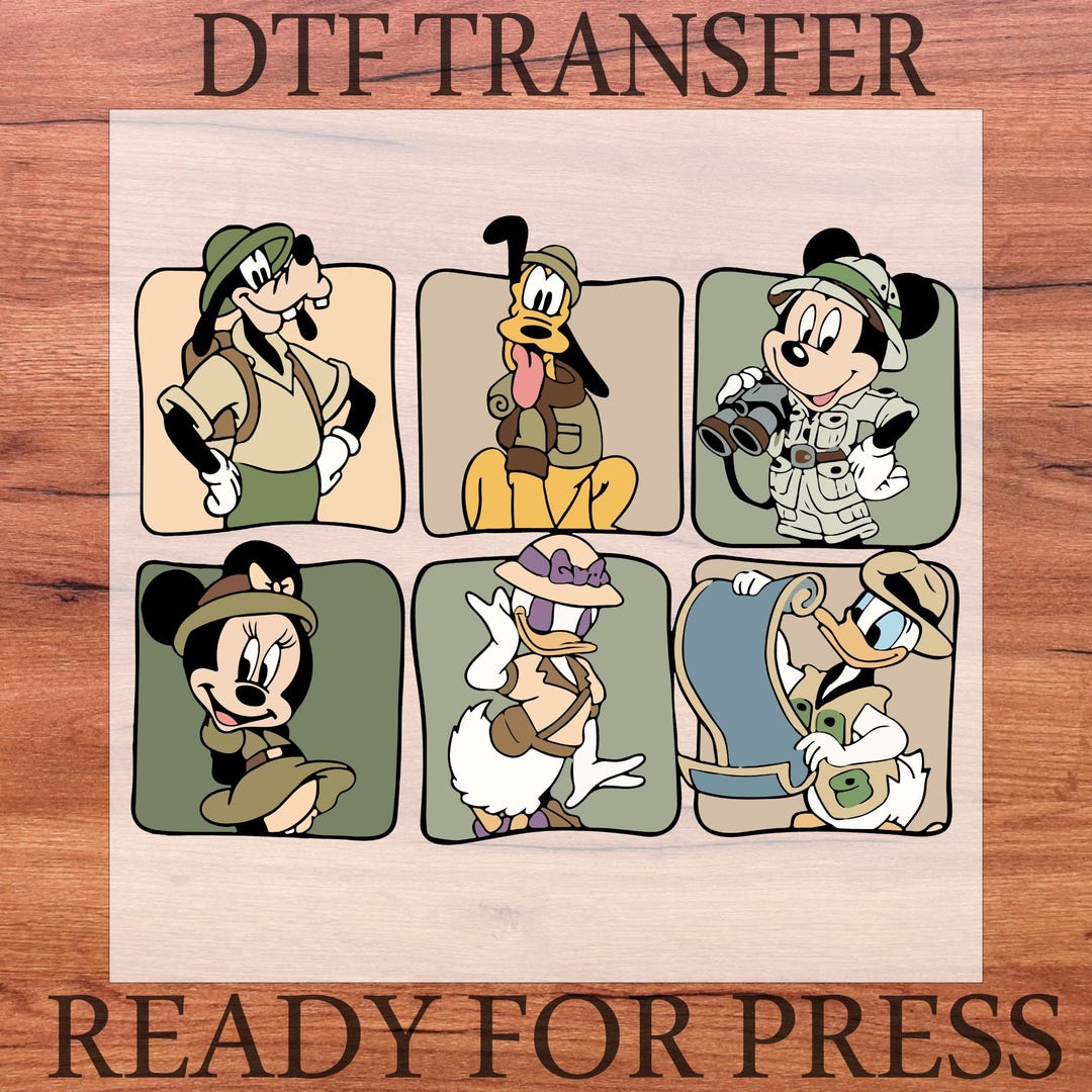 Disney's Animal Kingdom Heat Press, Disney' Characters DTF, Disney ...