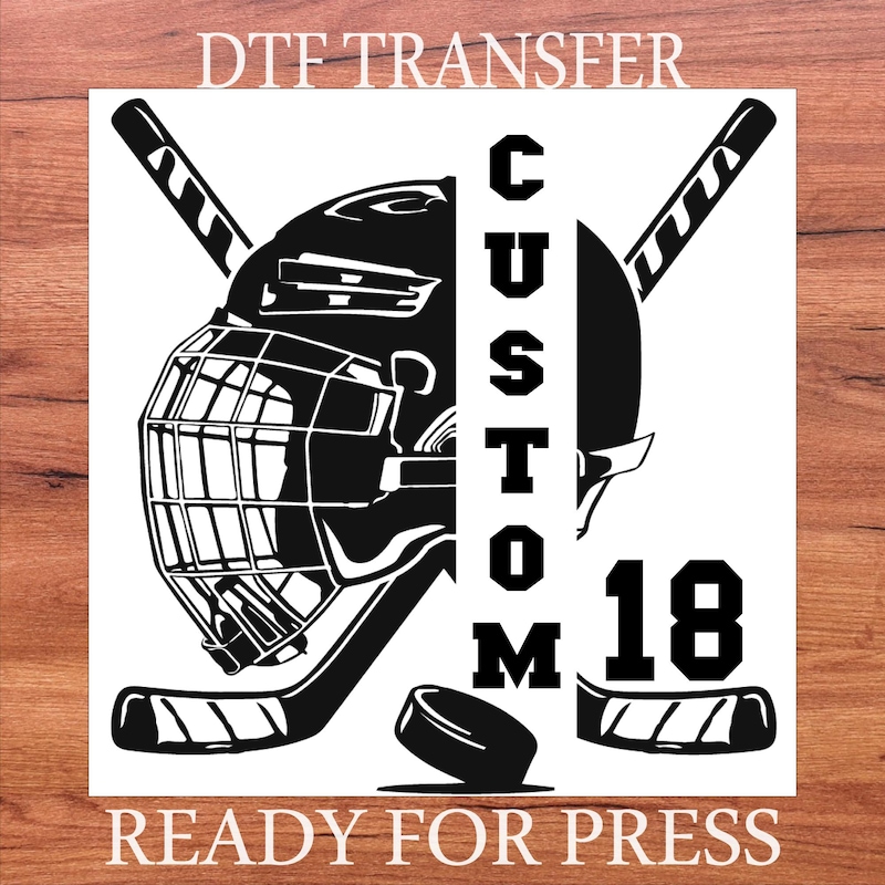 Custom Hockey Heat Transfer - Etsy