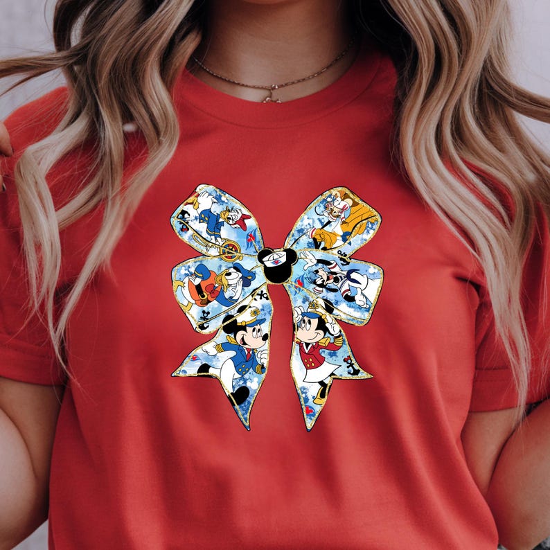 Disney Characters Bow DTF Print, Disney Coquette Bow DTF Transfer ...