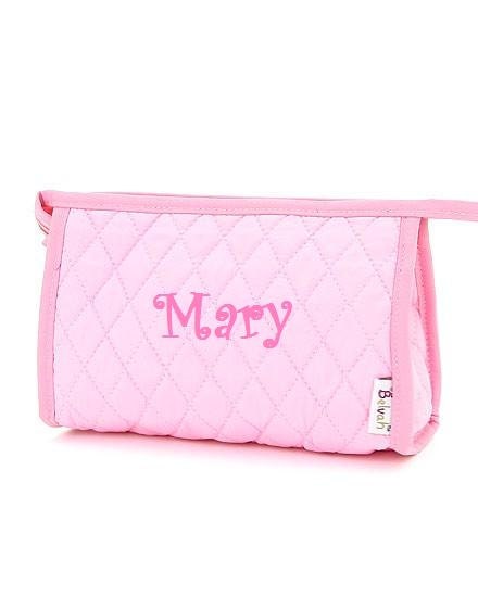Embroidered Quilted Cosmetic Bag Etsy