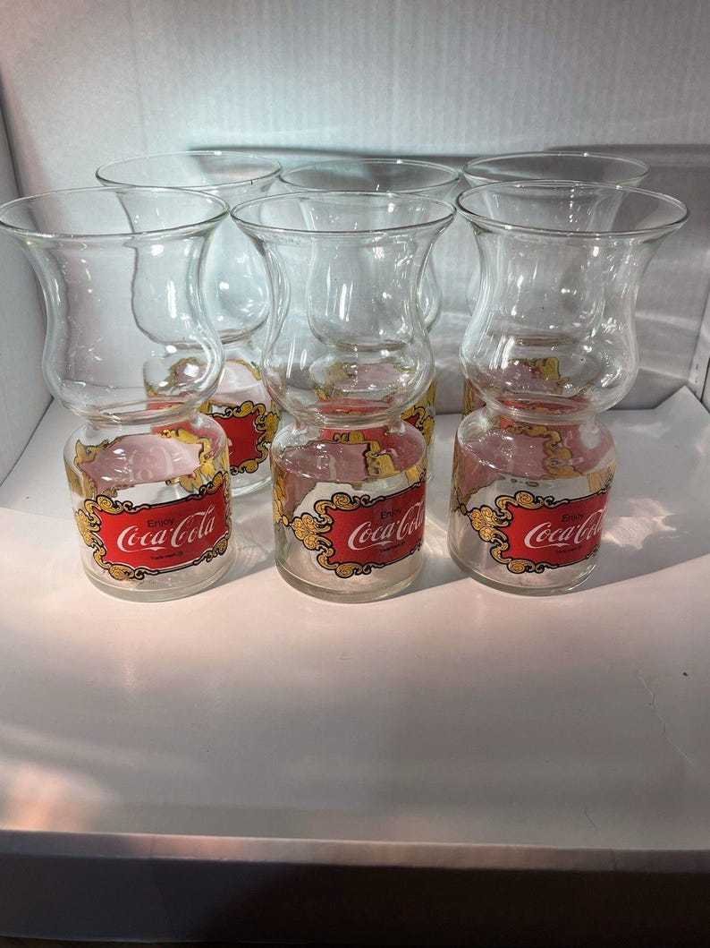 Vintage 1978 Coca-cola/coke Hurricane Floating Candle Holder Glass 6.5 ...
