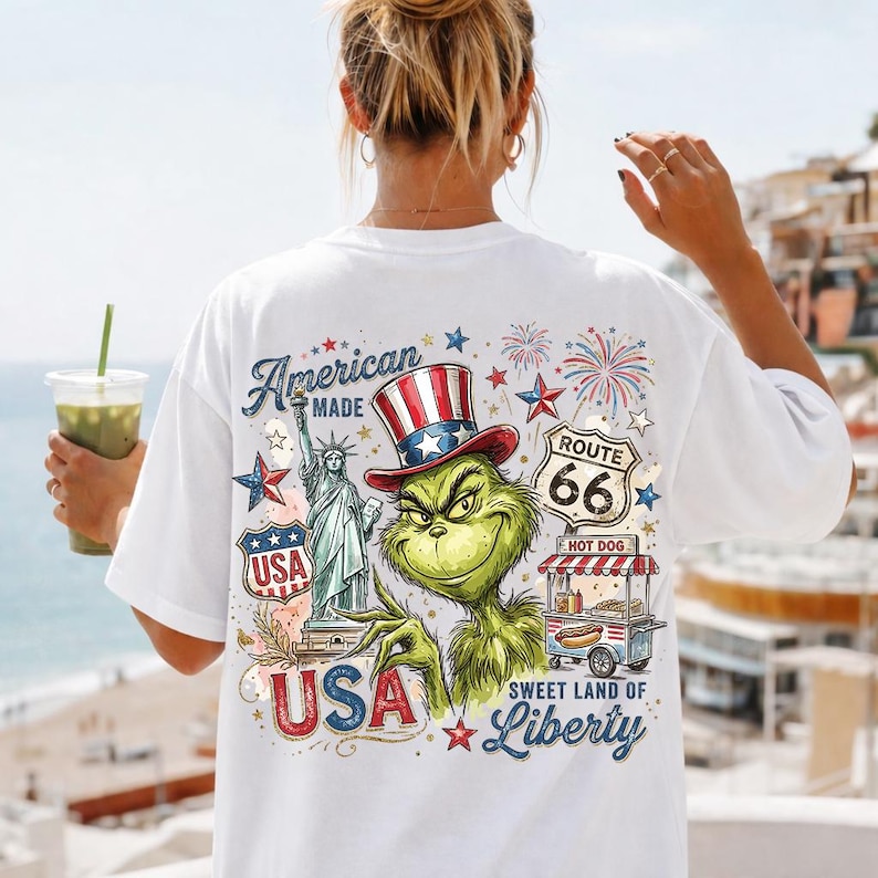 Grinch America Made PNG, Patriotic Grinch USA Design, 4th of July ...