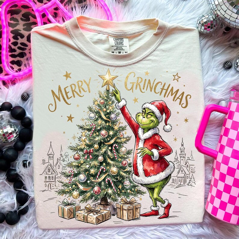 Merry Grinchmas PNG, Christmas Tree Clipart (digital Download) - Etsy