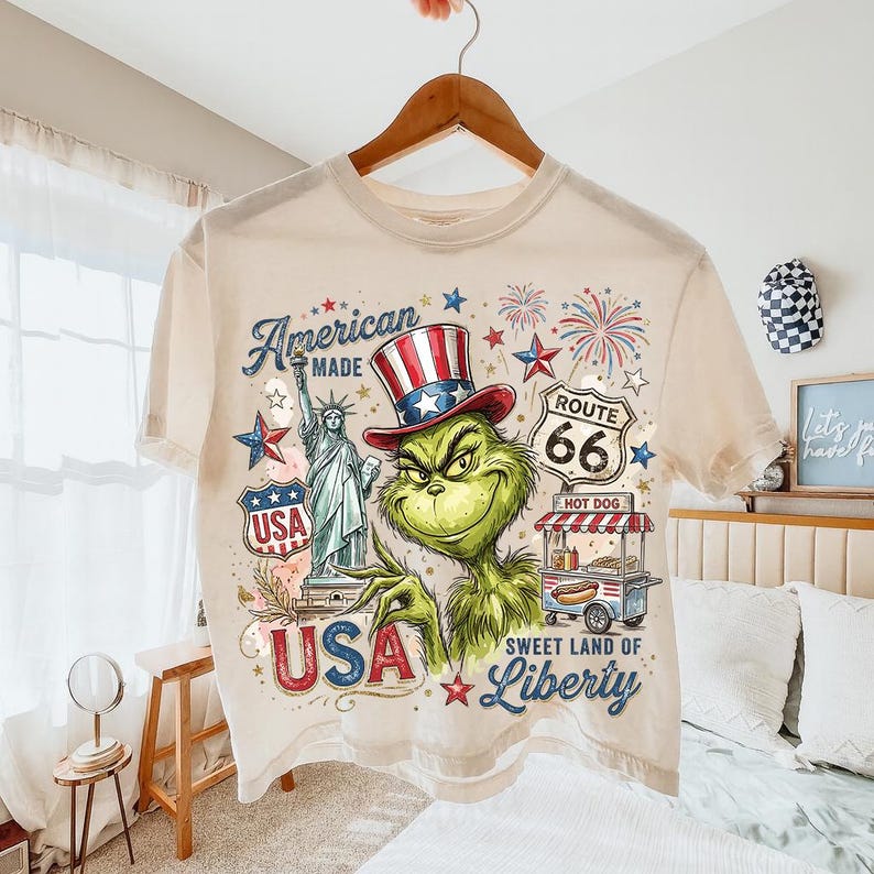 Grinch America Made PNG, Patriotic Grinch USA Design, 4th of July ...