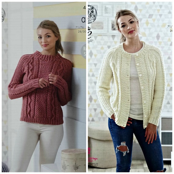 Womens Knitting Pattern K4816 Ladies Long Sleeve Round Neck | Etsy