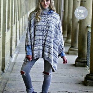 Womens Knitting Pattern K5271 Ladies Round Neck or Cowl Neck Cable ...
