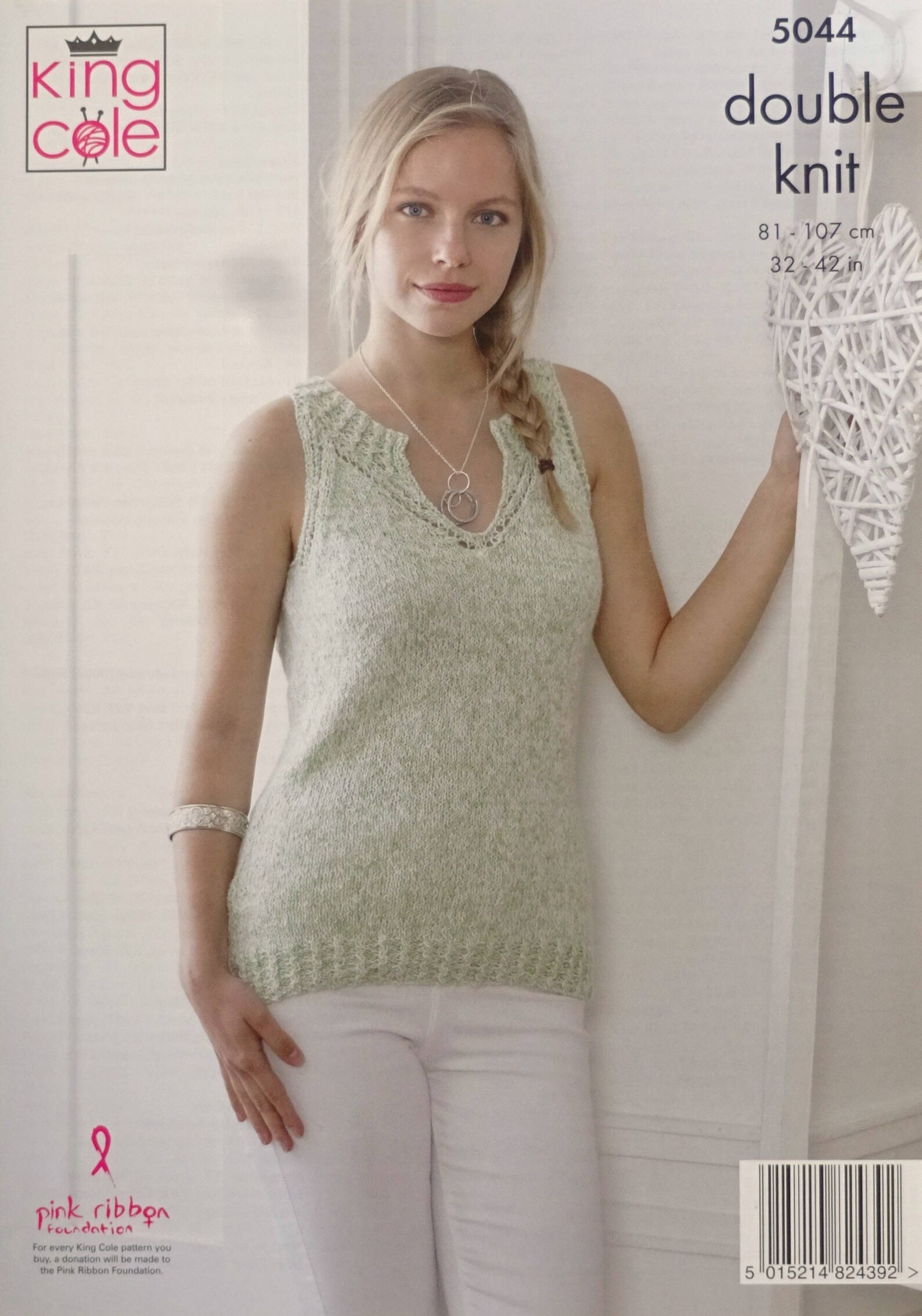 Womens Knitting Pattern K5044 Ladies Cable Rib Lacy Jumper and | Etsy UK