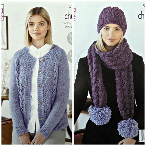 Womens Chunky Jacket Knitting Pattern Pdf Ladies Patchwork | Etsy