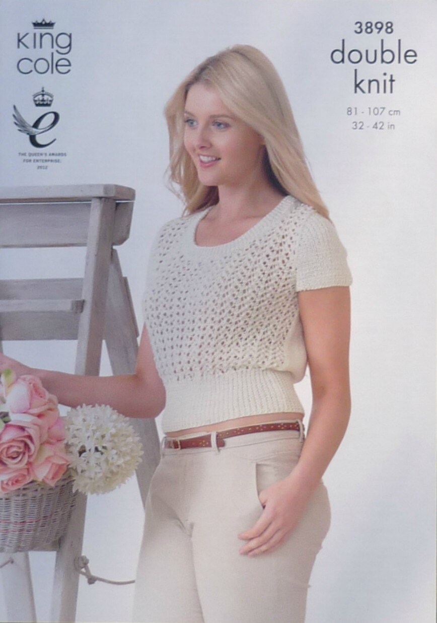 Womens Knitting Pattern K3898 Ladies Round & V-neck Short | Etsy