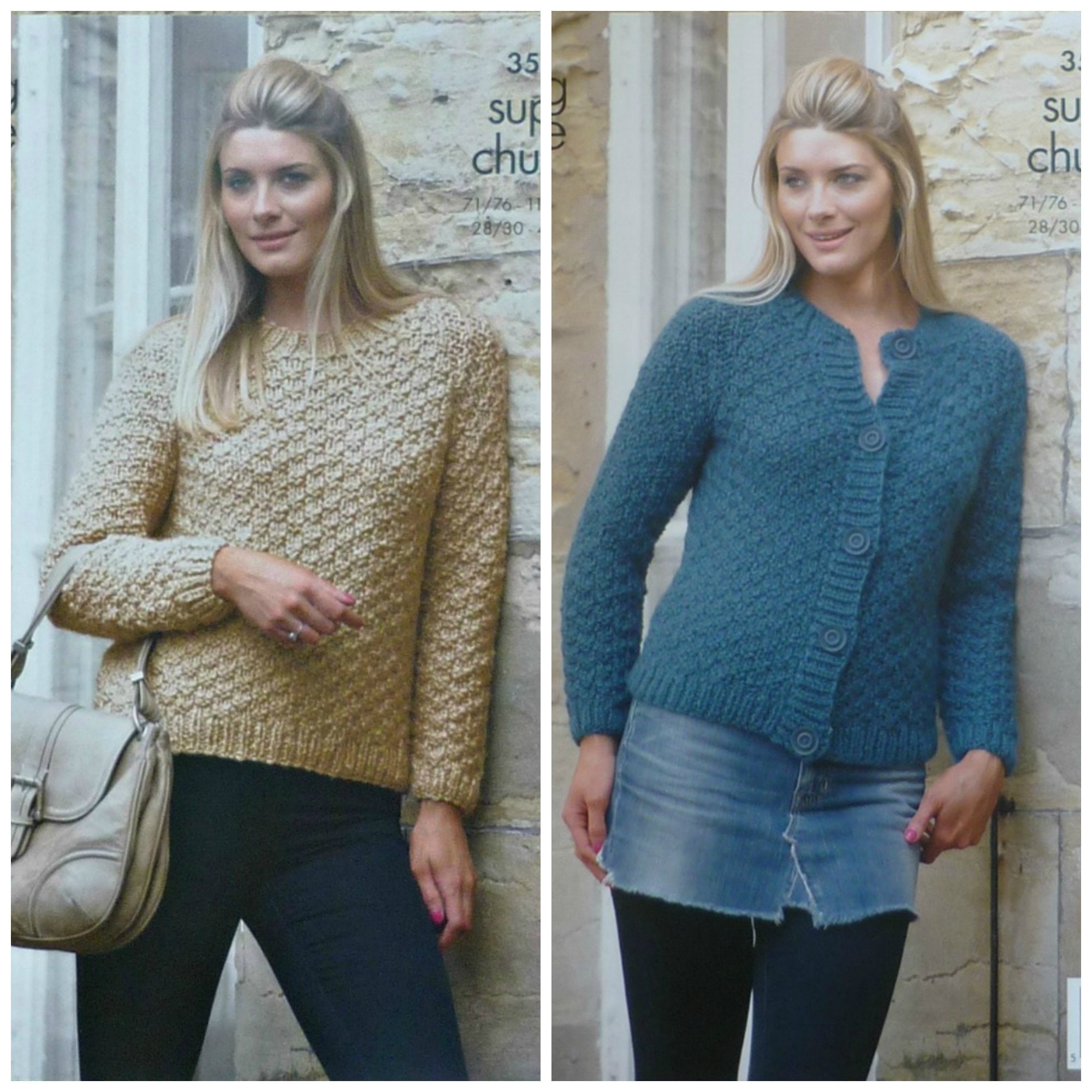 Womens Knitting Pattern K3572 Ladies Easy Knit Long Sleeve - Etsy UK
