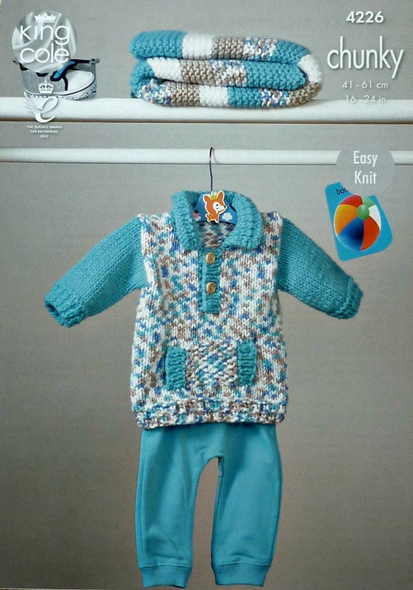 Baby Knitting Pattern K4226 Babies Easy Knit Long Sleeve - Etsy