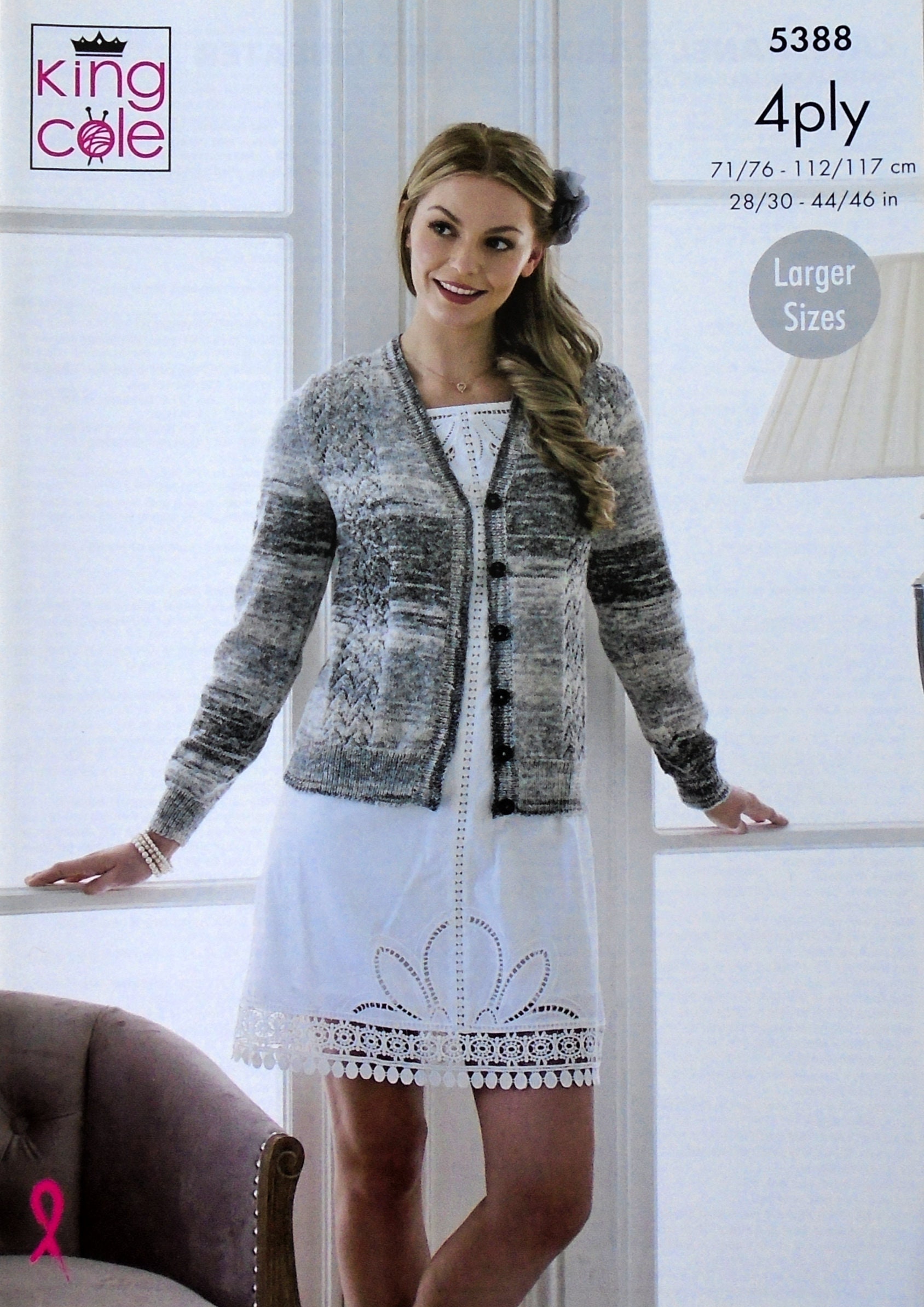 Womens Knitting Pattern K5388 Ladies Lace Panel Long Sleeve | Etsy