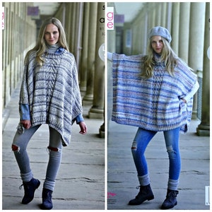 Womens Knitting Pattern K5271 Ladies Round Neck or Cowl Neck Cable ...