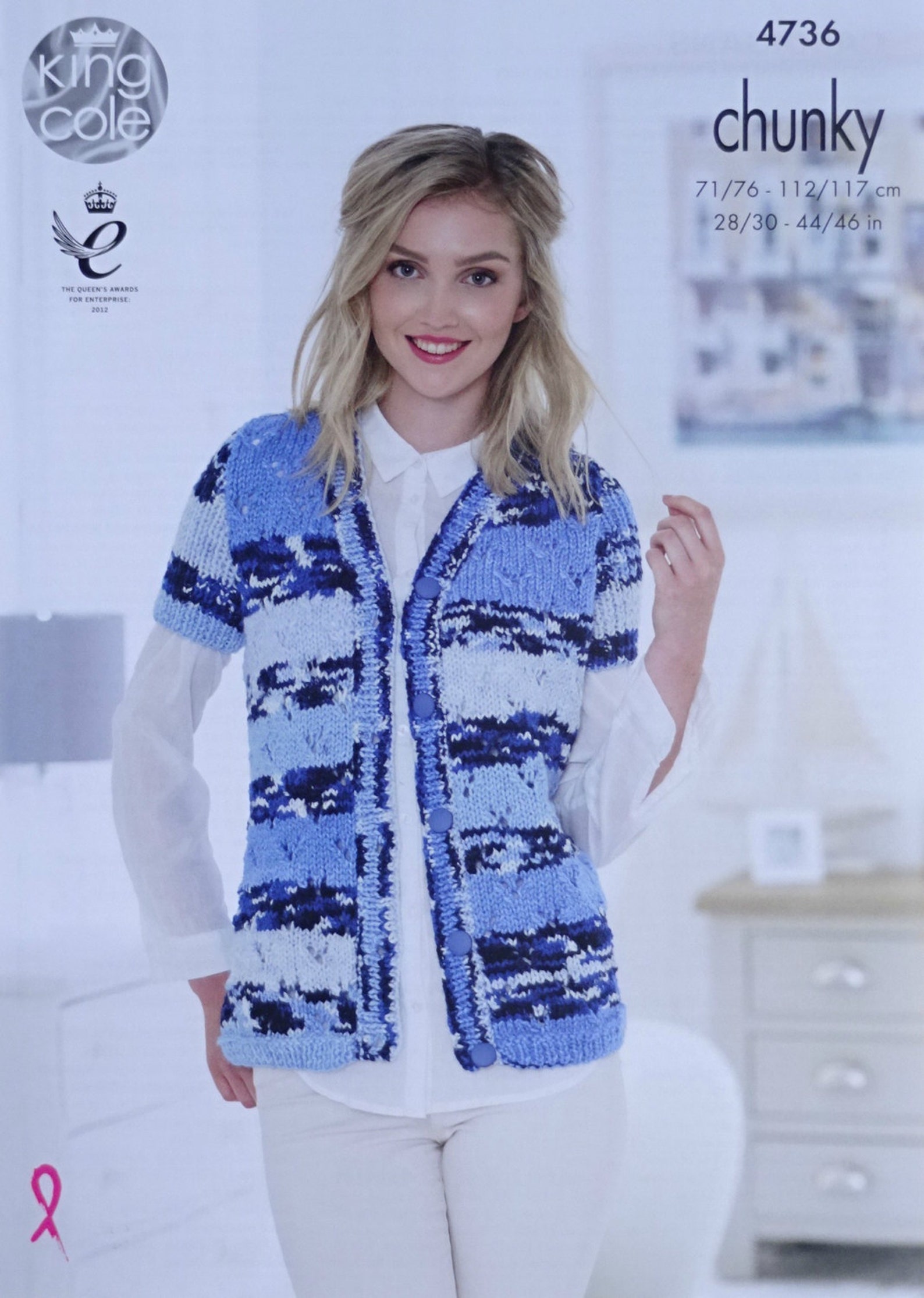 Womens Knitting Pattern K4736 Ladies V-neck Short or Long - Etsy UK