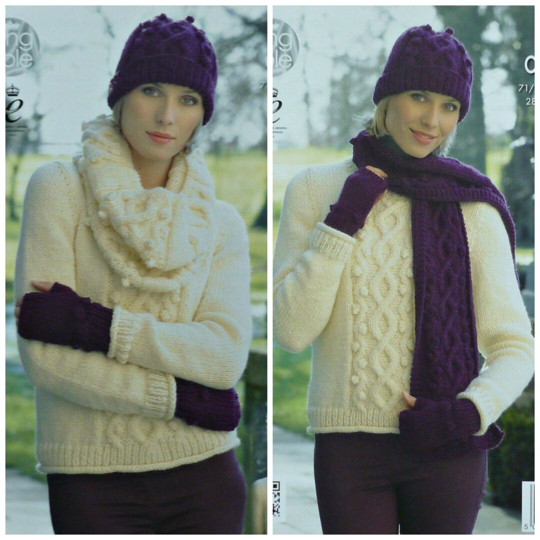 Womens Knitting Pattern K4279 Ladies Long Sleeve Round Neck - Etsy