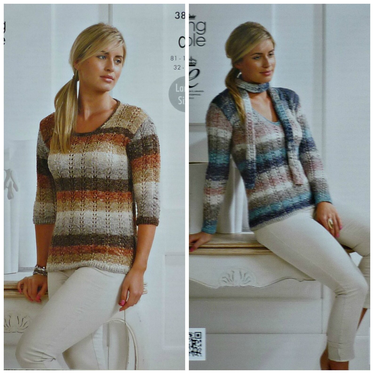 Womens Knitting Pattern K3844 Ladies 3/4 or Long Sleeve Lacy - Etsy UK