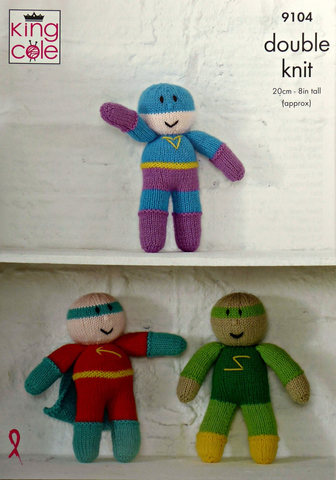Super Hero Knitting Pattern K9104 3 Styles Superhero Toys - Etsy UK