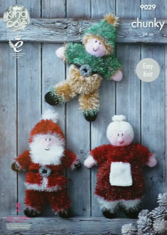 Santa Claus Knitting Pattern K9029 Santa Claus and Mrs | Etsy