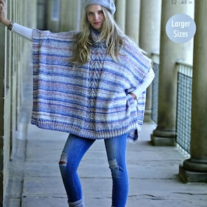 Womens Knitting Pattern K5271 Ladies Round Neck or Cowl Neck Cable ...