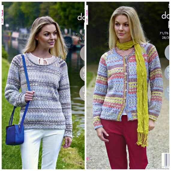 Womens Knitting Pattern K5303 Ladies Long and Short Sleeveless | Etsy UK