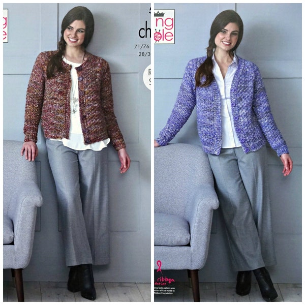 Women's Blazer Jacket Knitting Pattern Knit Buttoned - Etsy Canada