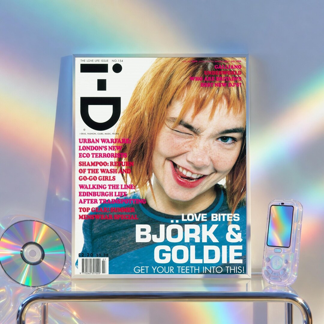 90s Magazine Poster Icelandic Singer I-d Cover Wall Art Print - Etsy
