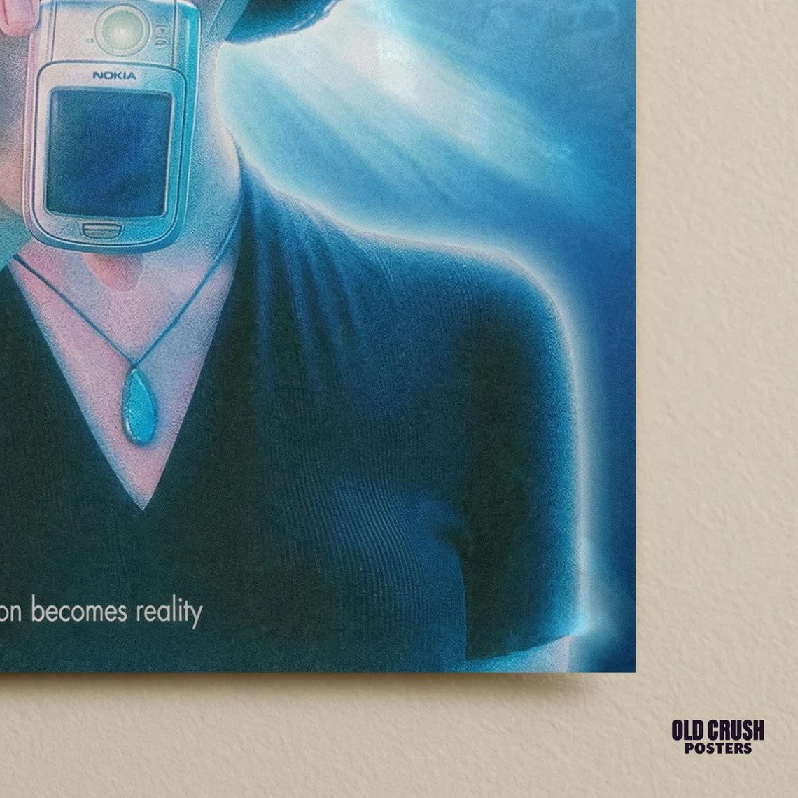 Nokia N90 Poster Print, Y2K Tech Wall Art, 2000s Phone Ad, Cyber Blue ...
