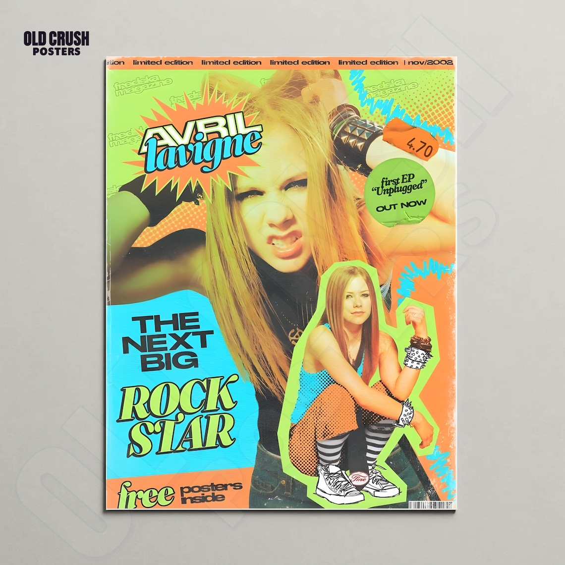 Y2K Music Poster Avril Lavigne Pop Punk Rock Star Wall Art - Etsy