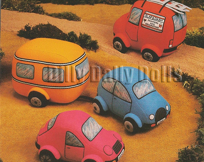 Van, Car, Sport Car and Caravan Soft Toy Sewing Pattern - Etsy