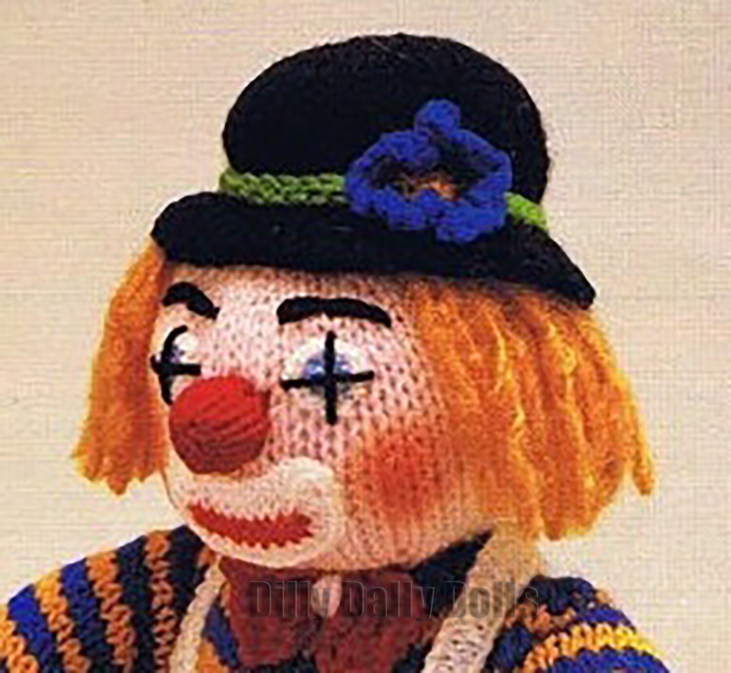Vintage CLOWN Toy Knitting Pattern - Etsy