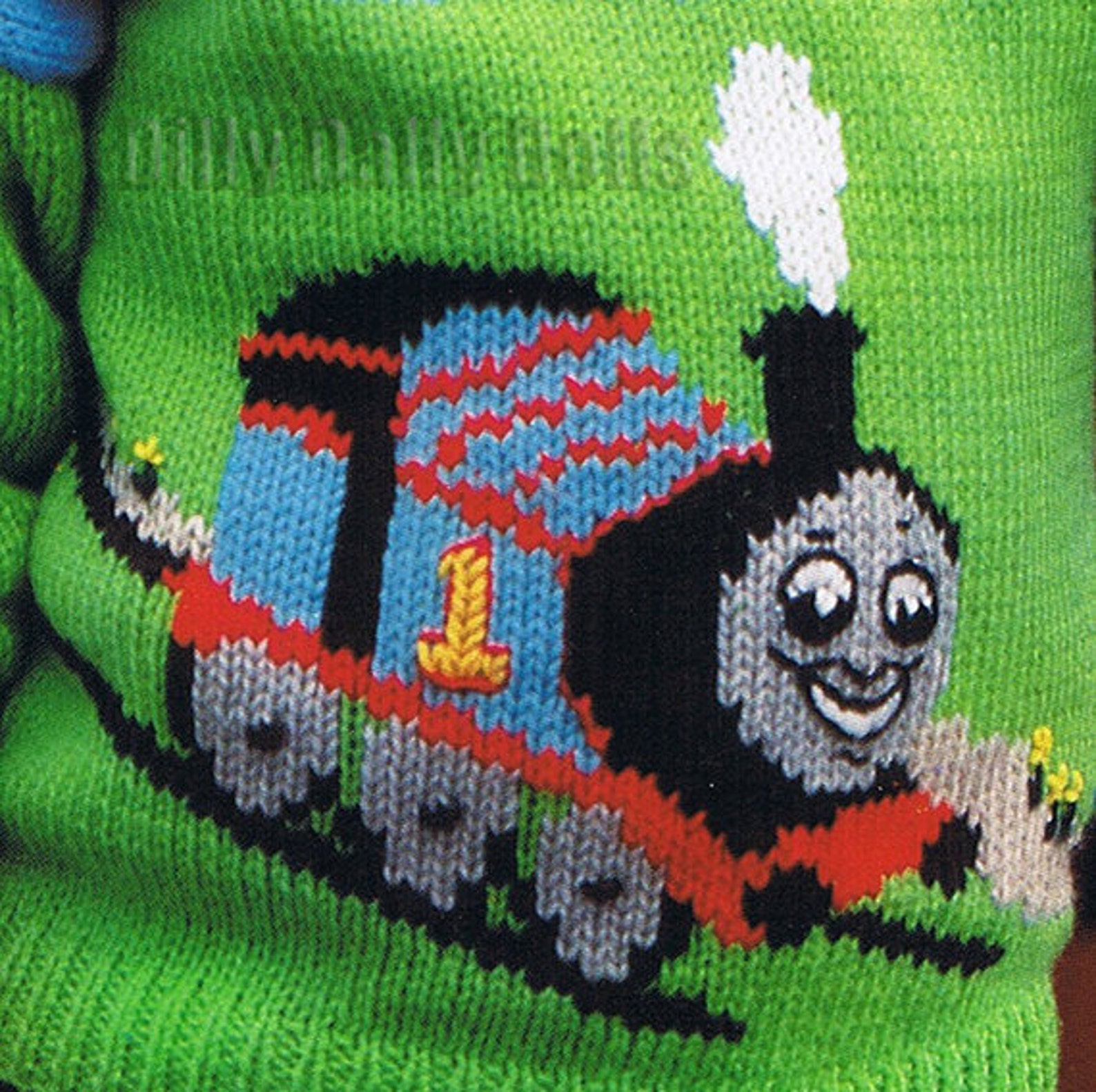 Thomas Tank Engine Intarsia Sweater PDF Knitting Pattern Featuring ...