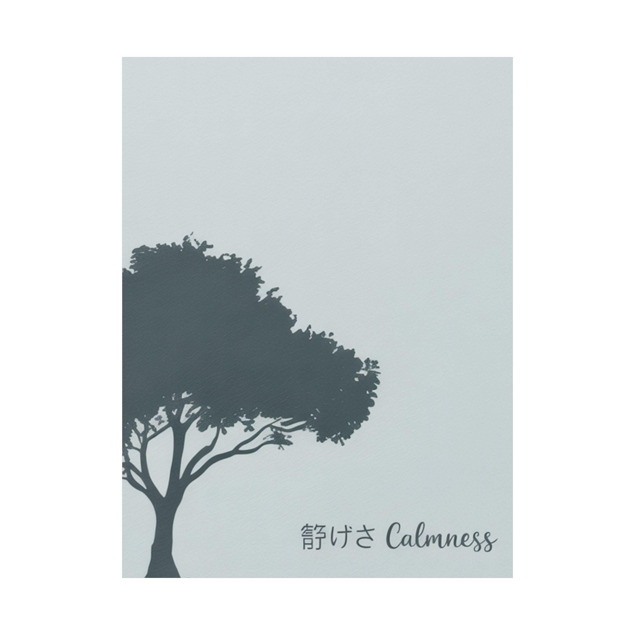 Calmness Tree Illustration Matte Poster | Minimal Zen Wall Art Soft ...