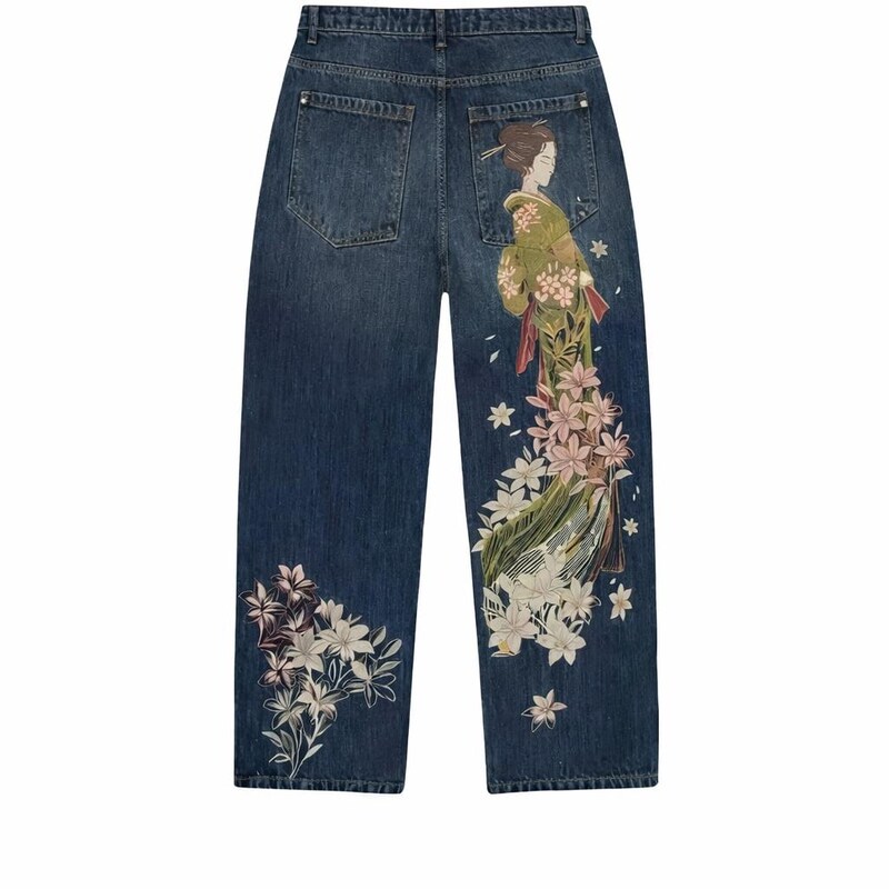 Embroidered Jeans Mens - Etsy