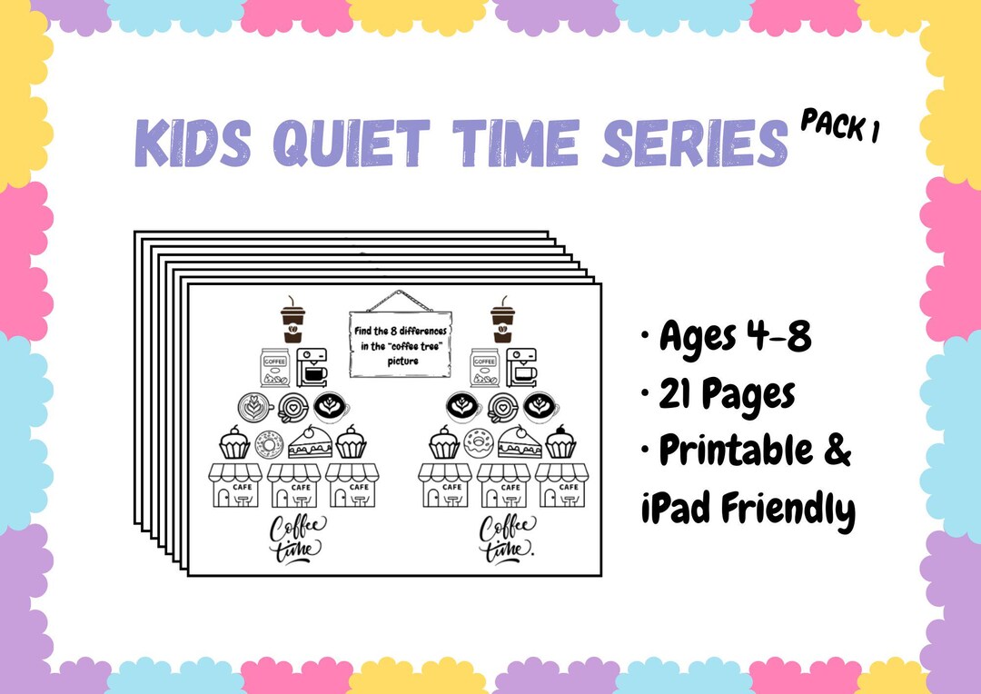 Kids Quiet Time Series | Screen-free Printable | Ages 4–8 | 21 Pages ...