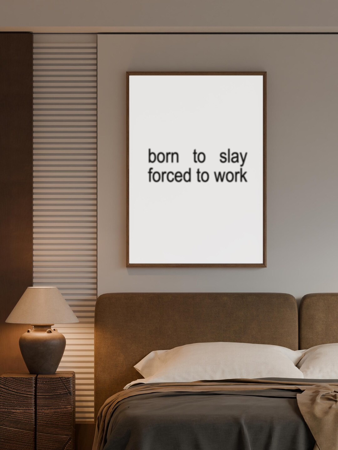 Born to Slay Forced to Work Poster | Brat Summer Inspired | Rolled ...