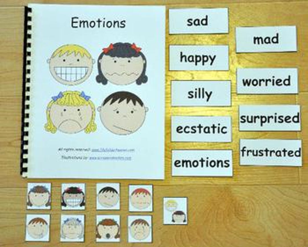 Adapted Emotions Book, Interactive and Hands-on (color & Black White ...