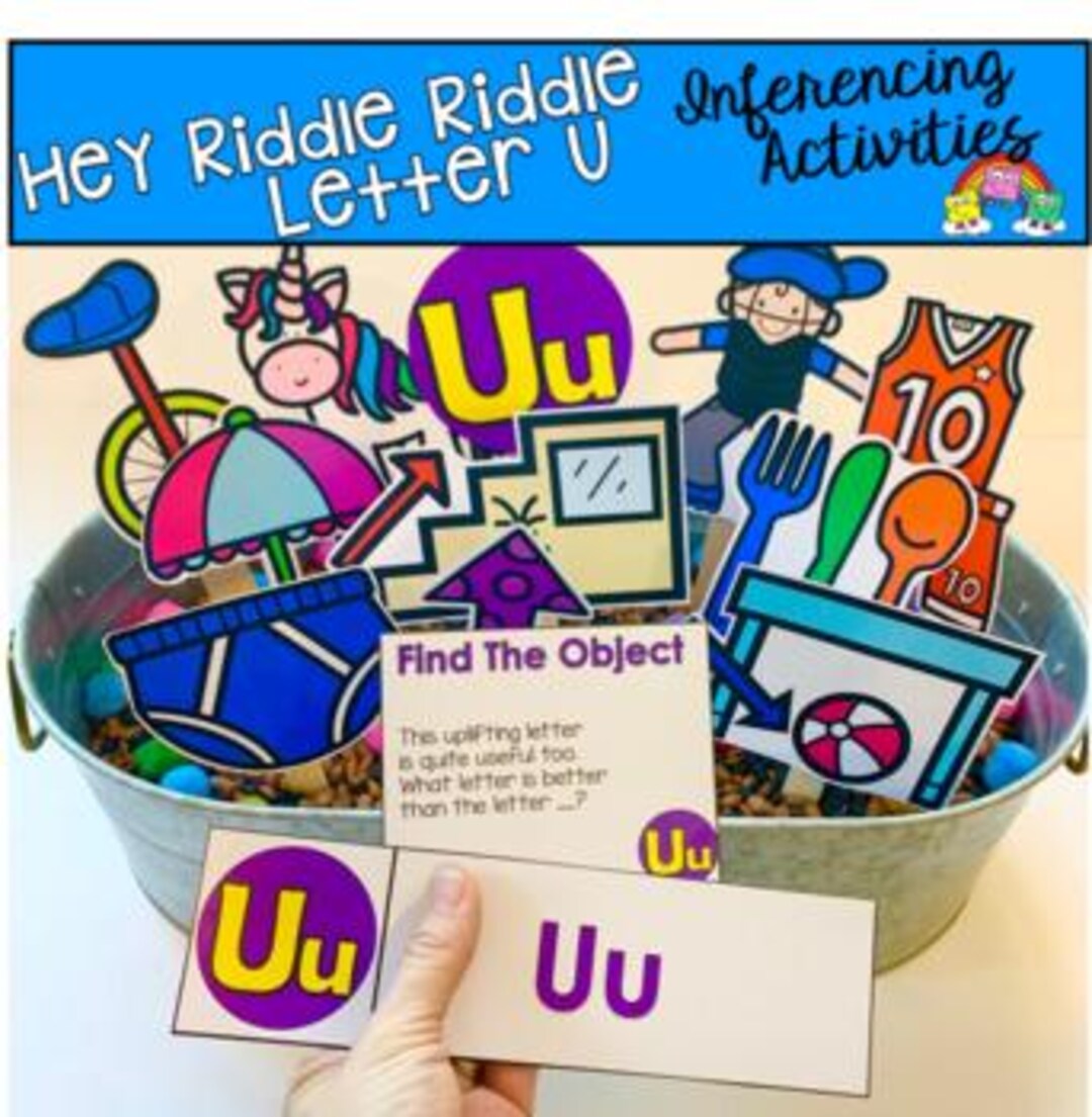 Letter U Sensory Bin Game: Hands-on Learning Riddles - Etsy