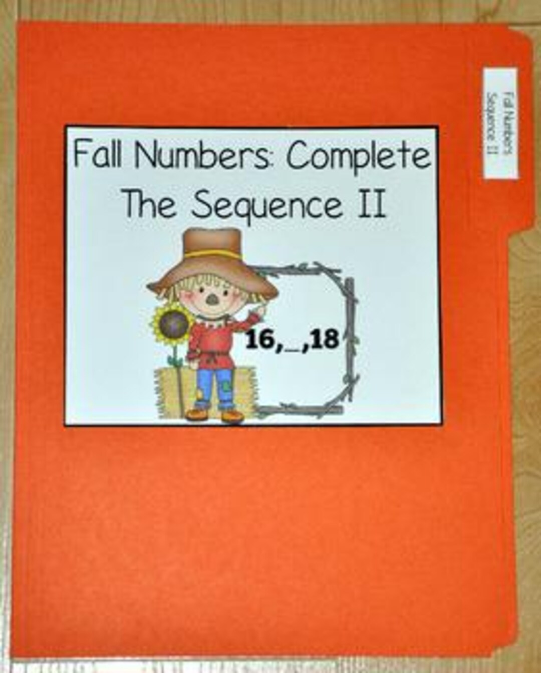 File Folder Number Game: Fall Theme - Early Math Skills - Etsy