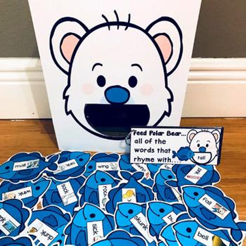 Polar Bear Sensory Play: Fish Sorting and Rhyming Games - Toddler ...