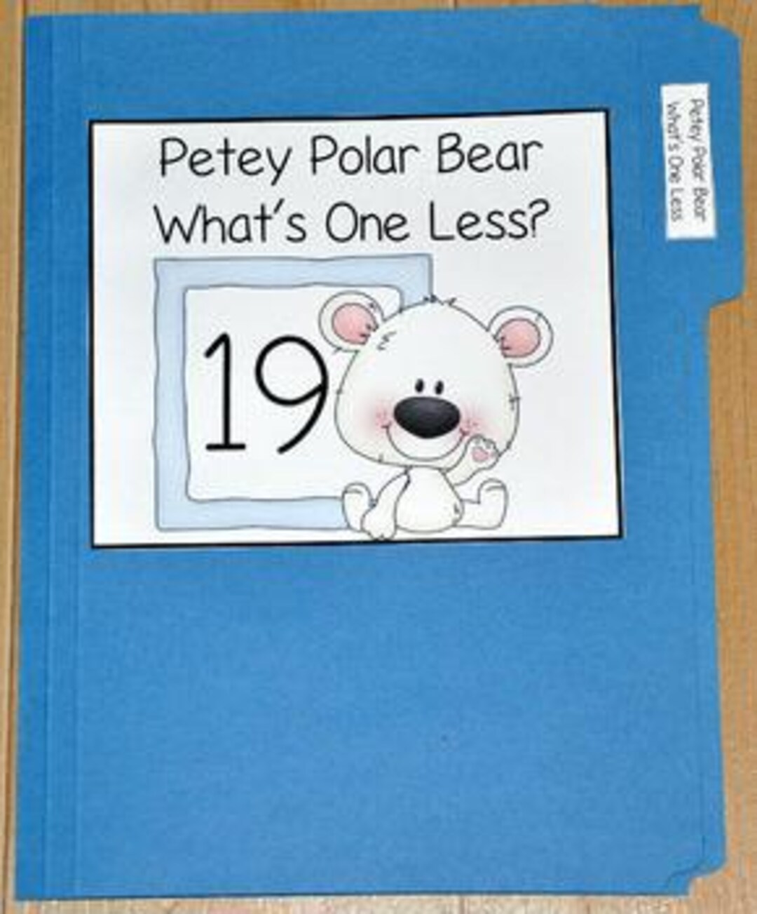 Winter File Folder Game: Petey Polar Bear - Counting One Less 10-20 - Etsy