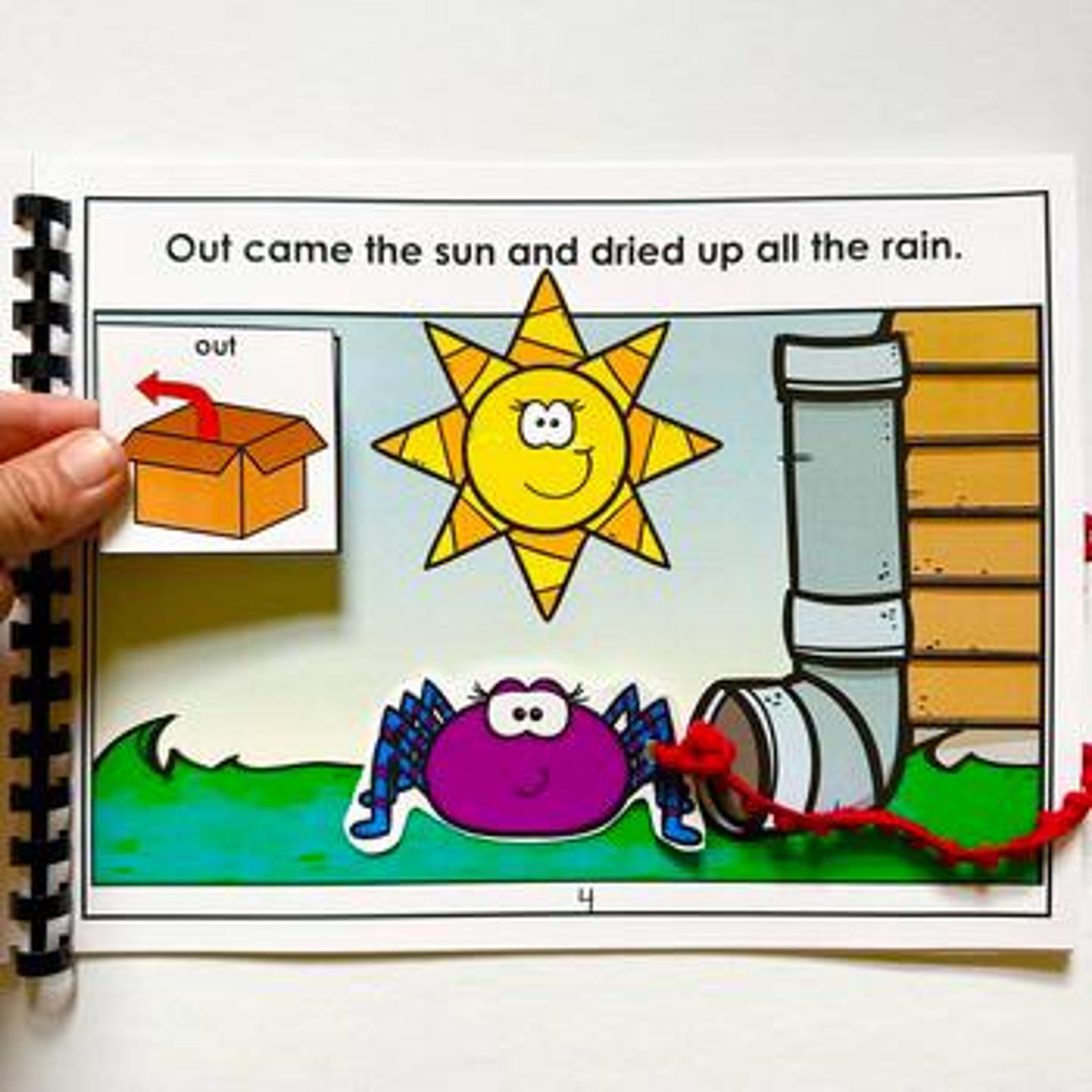 Itsy Bitsy Spider Adapted Book: Kids Learning Position Words - Etsy