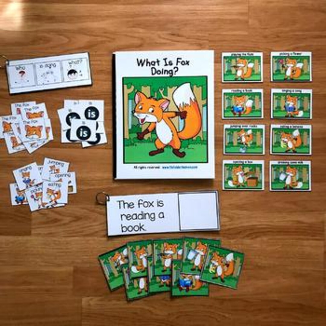 Fox Sentence Builder Book, Literacy Activity, Fun Storytelling (ages 4 ...