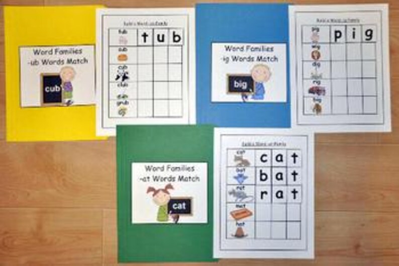Word Families Learning Pack, Printable Games, Reading Practice (20 ...