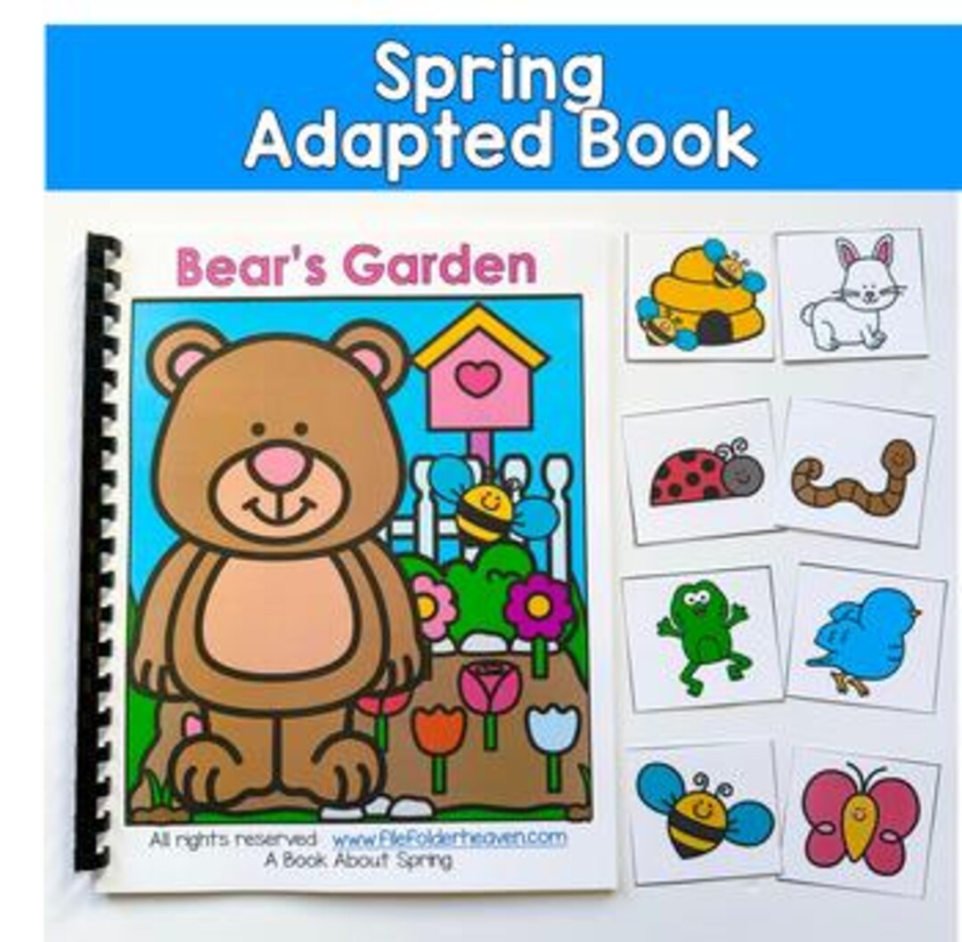 Adapted Book: Bear's Garden Spring Theme (speech Therapy, Special Ed ...