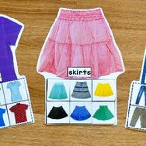 Clothing Sorting Mats: Real Photos for Hands-on Learning - Etsy