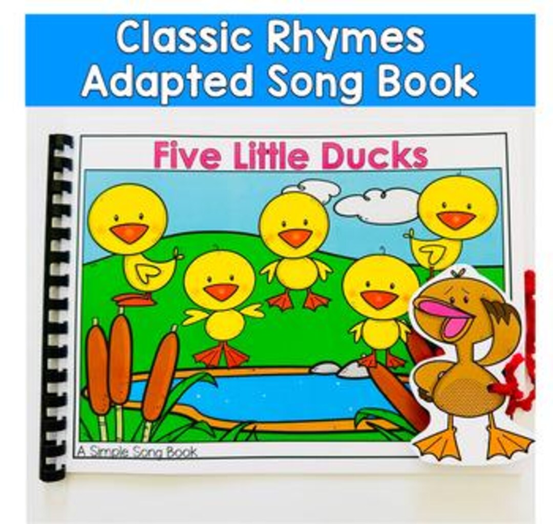 Five Little Ducks Adapted Song Book | Speech Therapy & Special ...