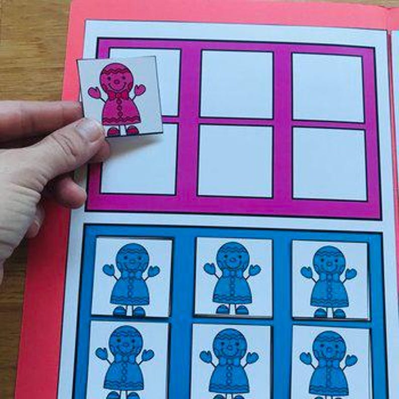 Gingerbread Man File Folder Games, Holiday Learning Fun (ages Preschool ...