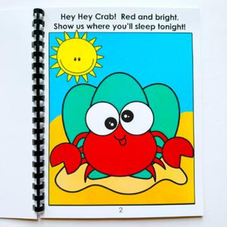 Beach Adapted Book - Prepositions With Crab and Clam Game - Etsy