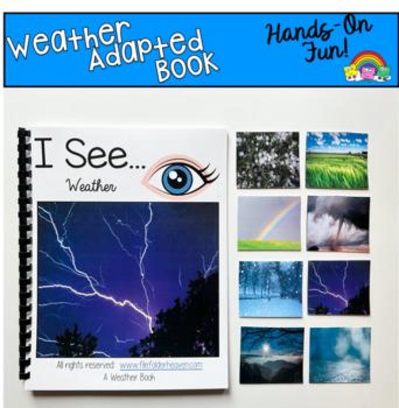 Weather Adapted Book, Real Photos, Interactive (special Ed Learning) - Etsy