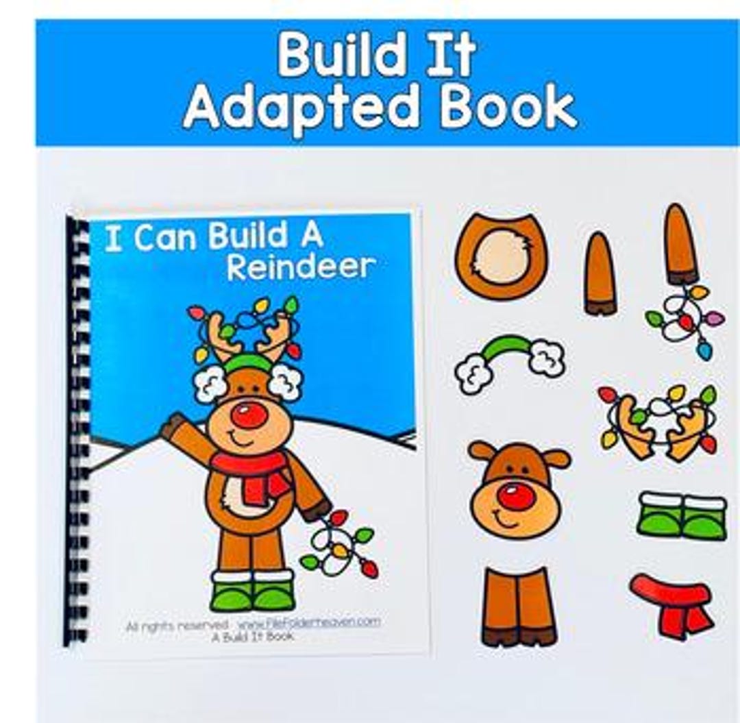 Adapted Learning Book: Build a Reindeer - Winter Hands-on Fun - Etsy